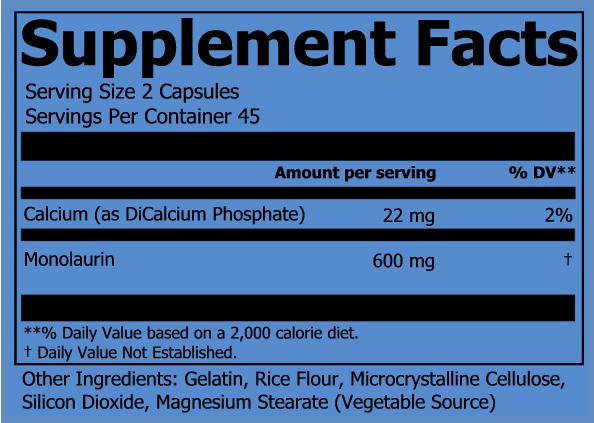 Monolaurin 300mg - Ancient Formulas, Inc.